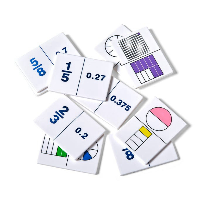 Fraction/Decimal Dominoes, Set of 30 - BlueFountain